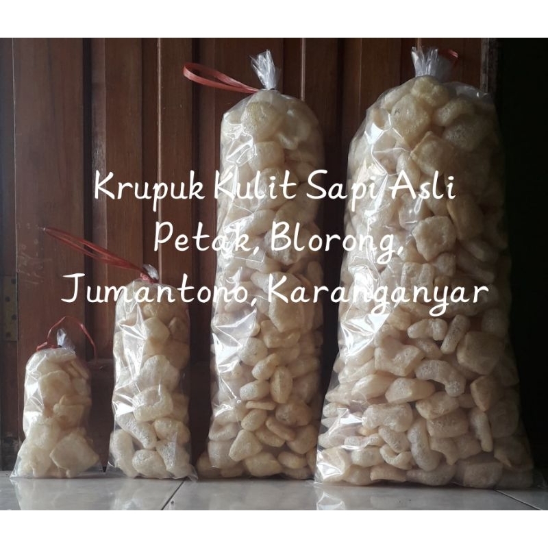 Jual cemilan kriuk cemilan viral isi 200gr kerupuk kulit sapi asli ...
