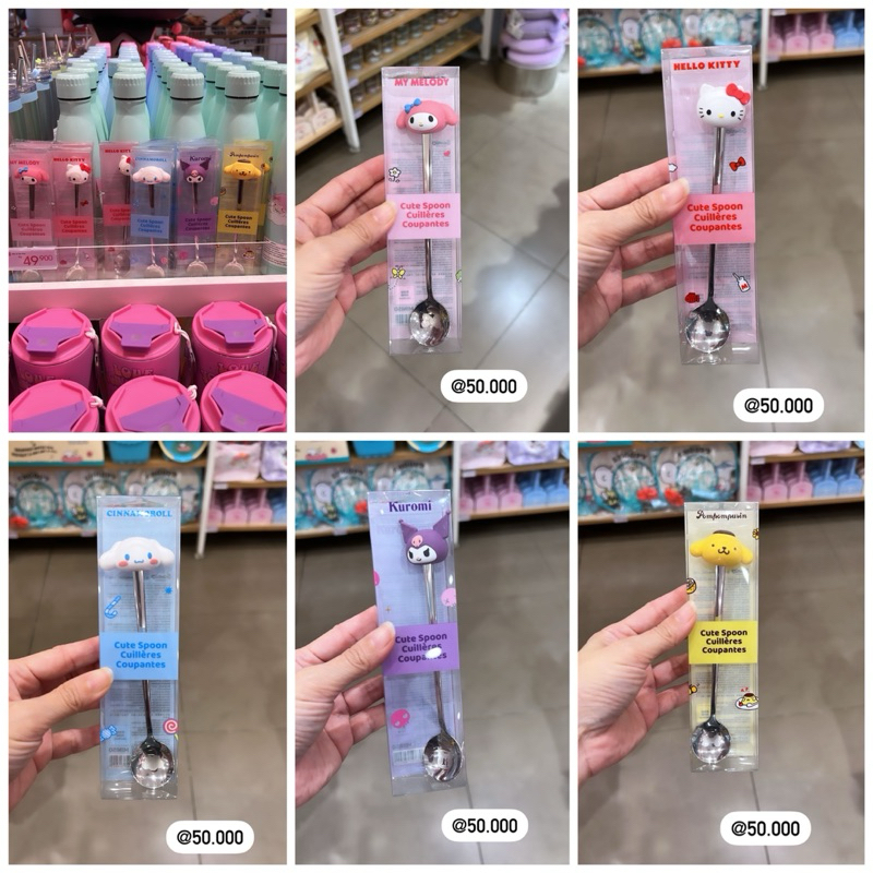 Jual Cute Spoon Miniso X Sanrio | Sendok Teh karakter kuromi ,My Melody ...
