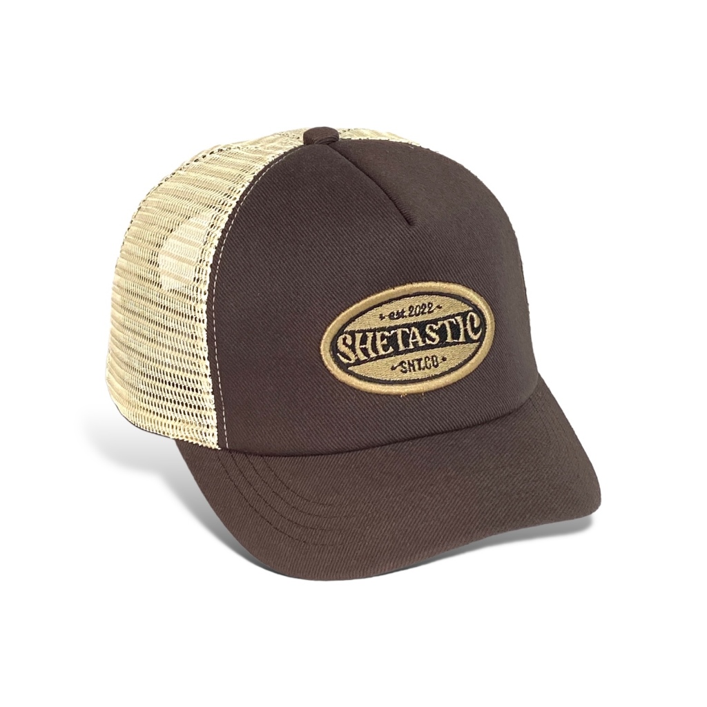 Jual Topi Trucker Brown Xi Topi Jaring Pria Visor Pendek | Shopee Indonesia
