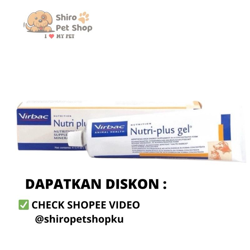 Jual Nutri plus gel vitamin hewan kucing anjing virbac suplemen perawatan hewan kucing anjing ...