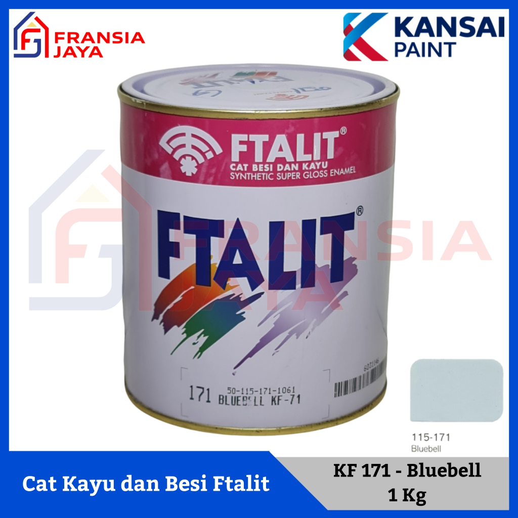 Jual Cat Minyak Besi dan Kayu Ftalit Bluebell KF 171 1 Kg KANSAI ...