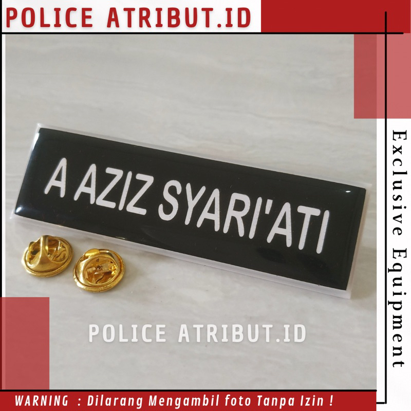 Jual Papan Nama - Name Tag dada pdh pdu lis putih Perlengkapan PNS ASN ...