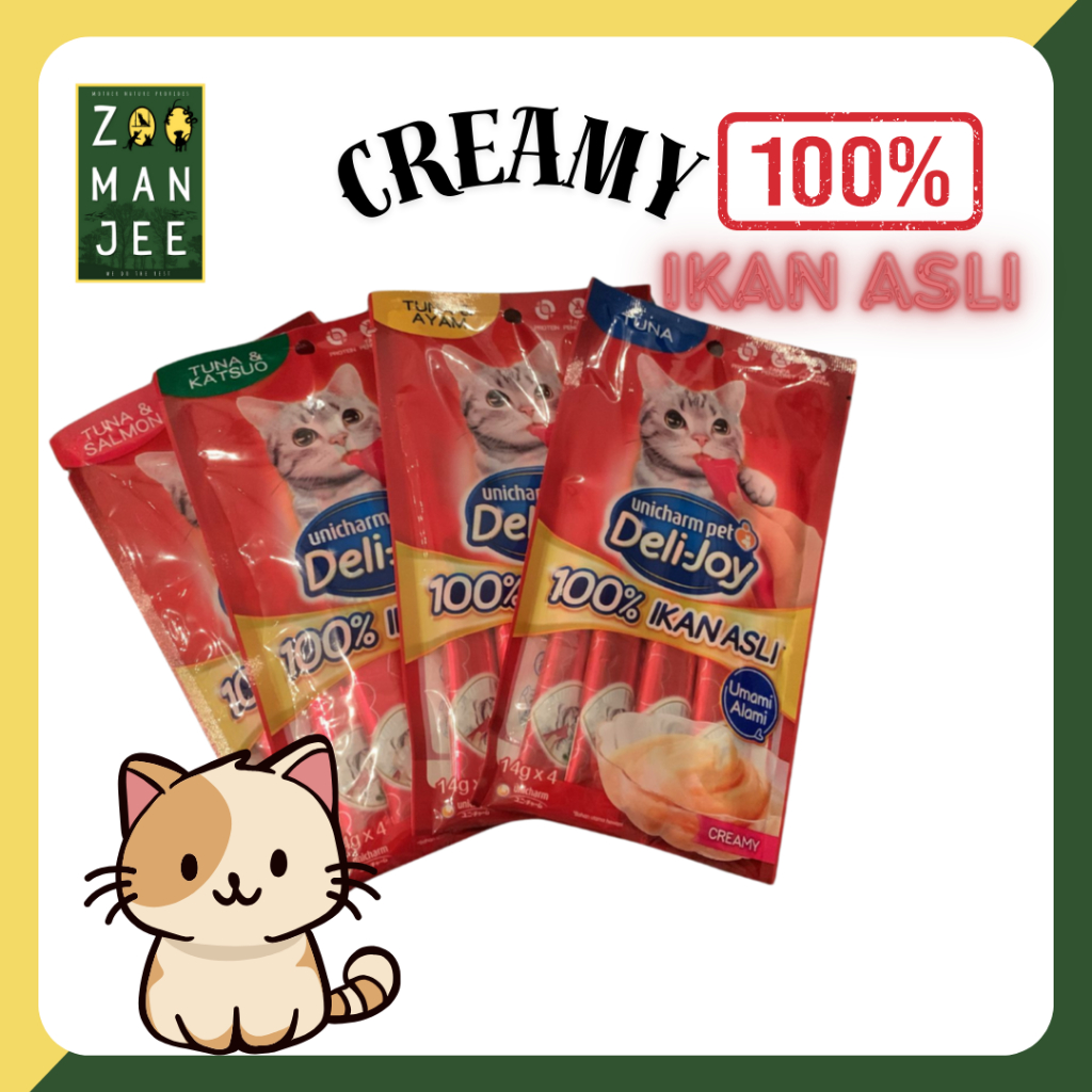 Jual Deli-Joy Cat Creamy Treats / Snack Kucing Creamy & Jelly By ...