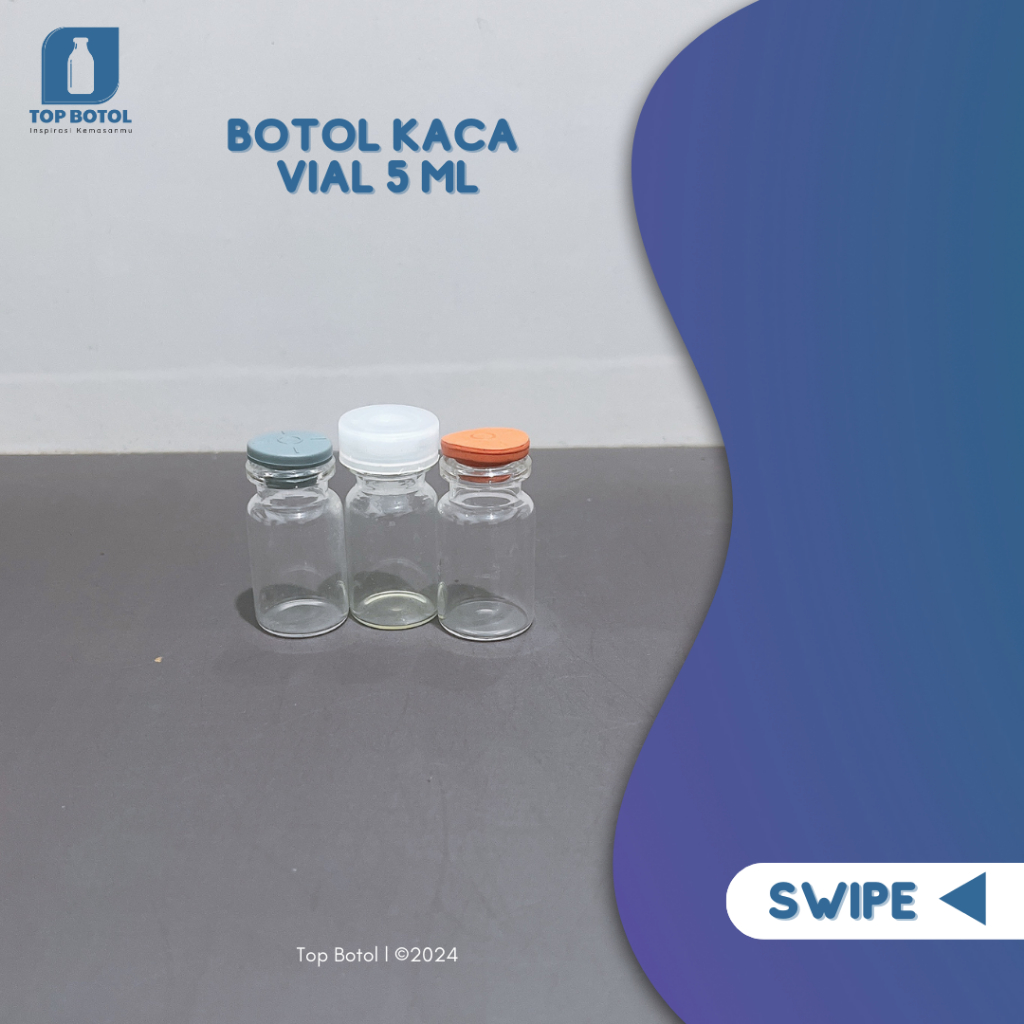 Jual (Paket isi 60pcs) BOTOL VIAL BOTOL PINICYLIN 5ML 8ML 10ML 12ML ...