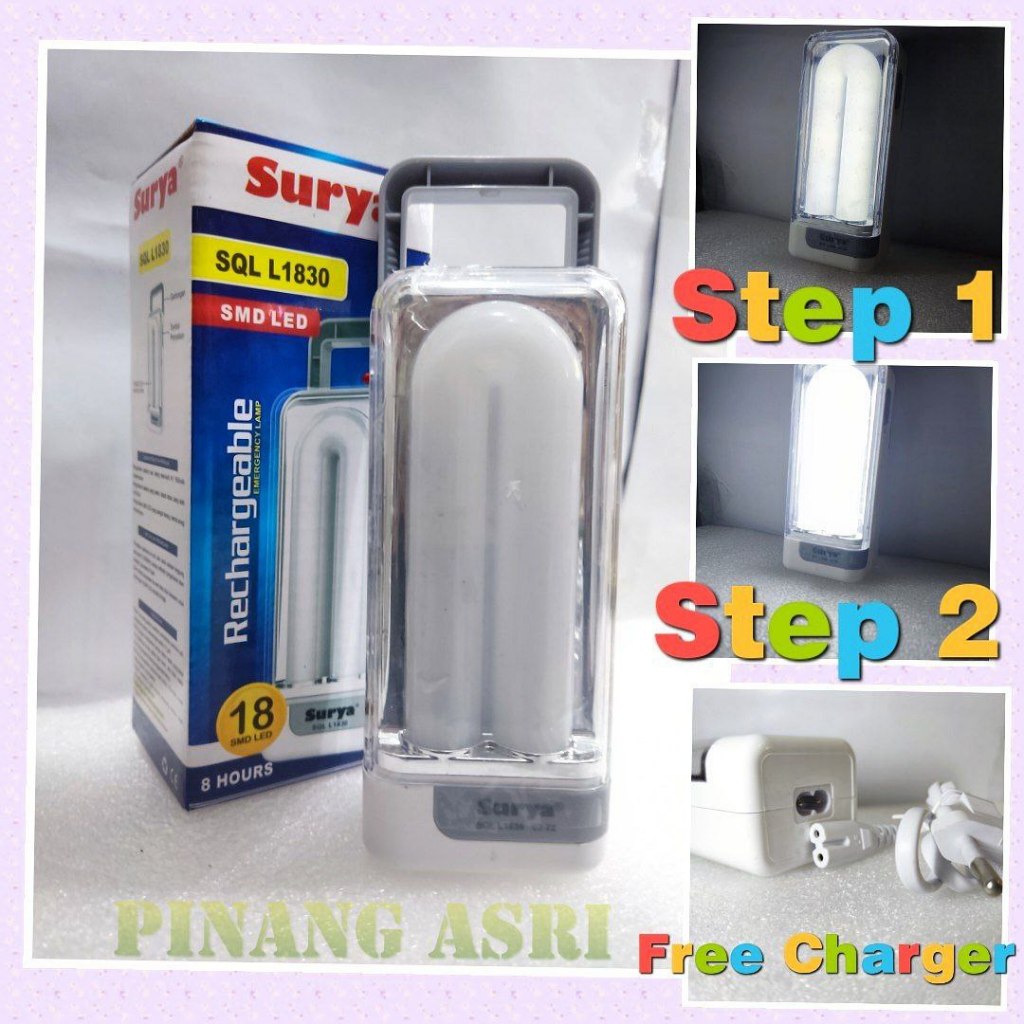 Jual SURYA SQL L1830 18 SMD Reachargeable Lampu LED Darurat Emergency ...