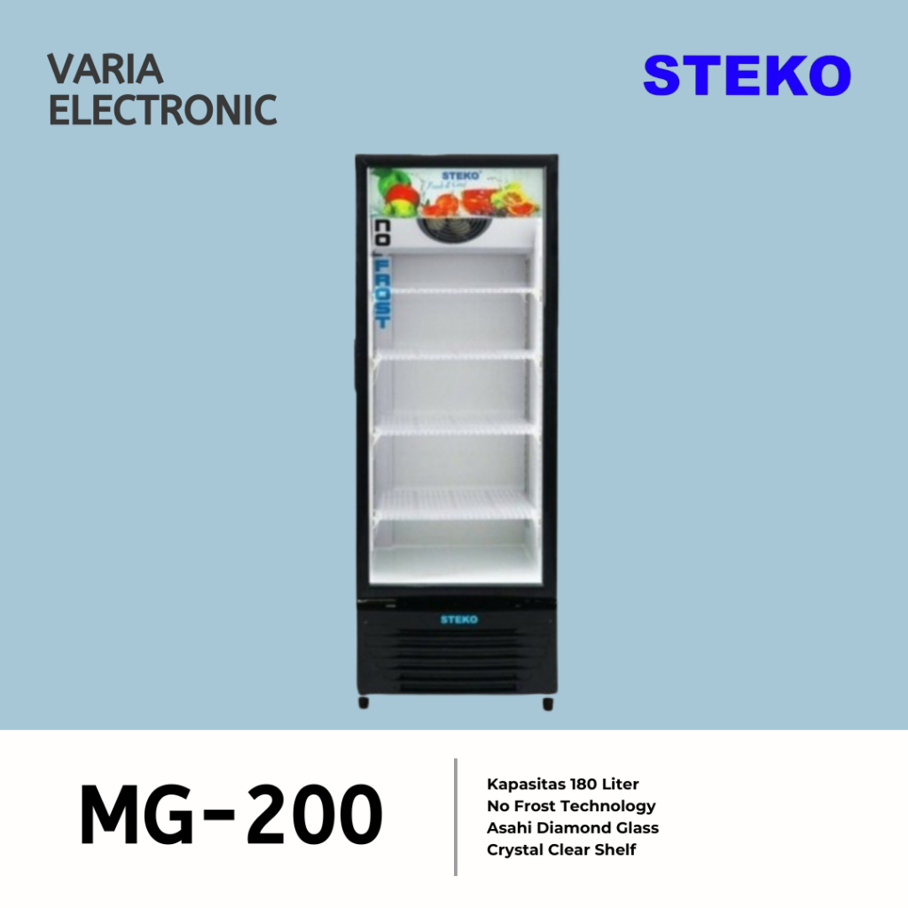 Jual Showcase STEKO MG-200 / MG200 Kapasitas 180 Liter Kulkas Display ...
