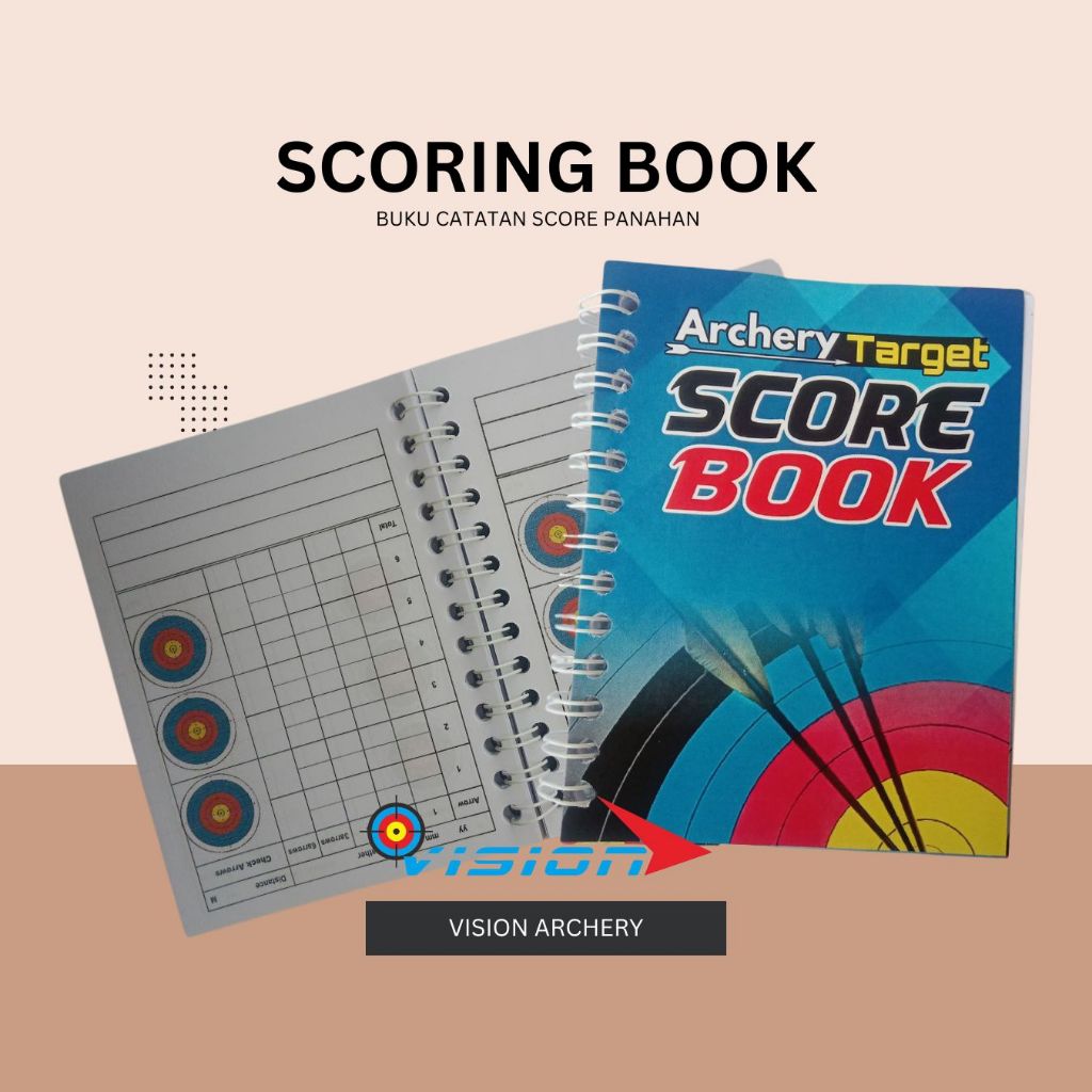 Jual Scoring Book Archery Buku Score Panahan / Target Score Book Buku Score Saku - Vision ...