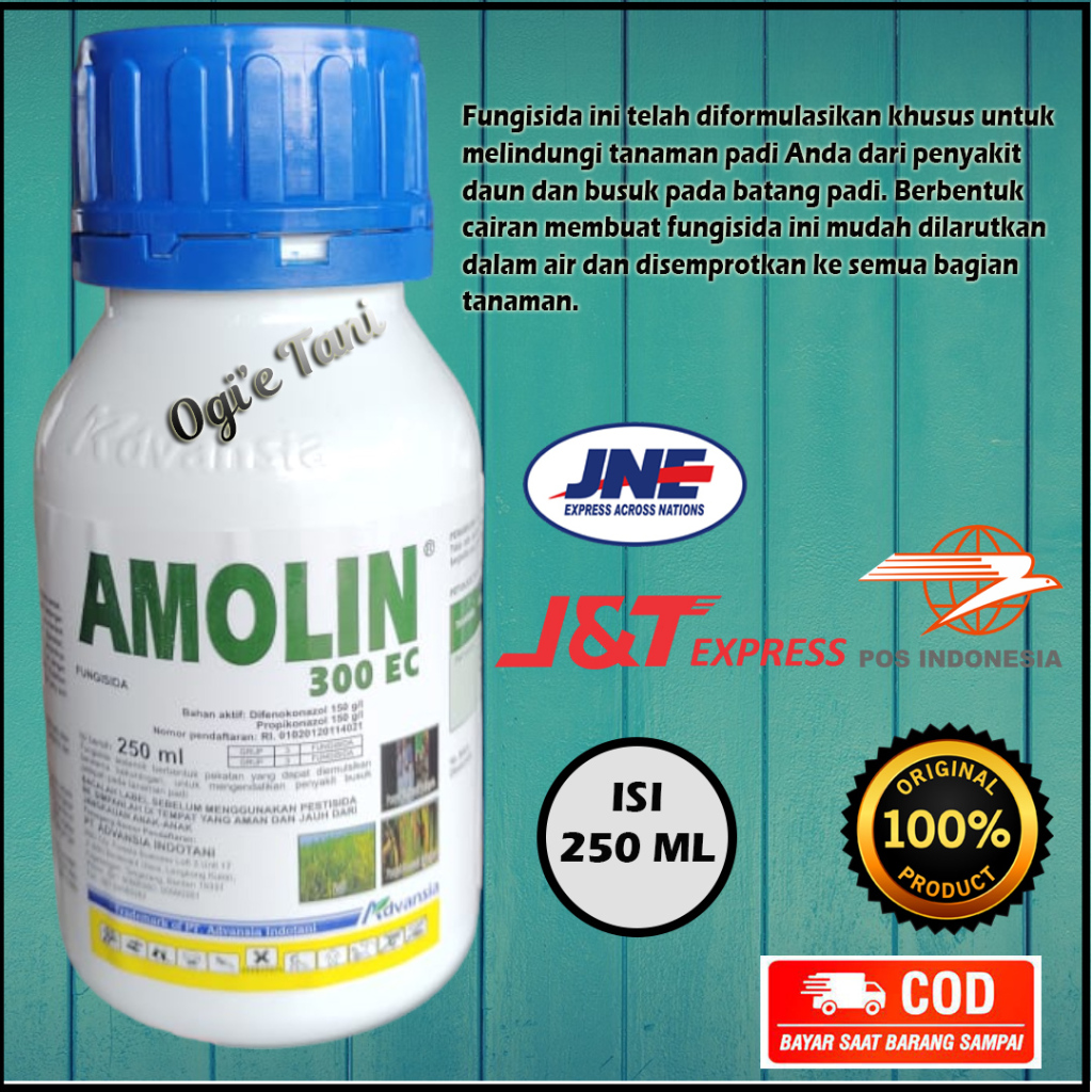 Jual Fungisida AMOLIN 300EC, Melindungi padi dari penyakit daun dan ...