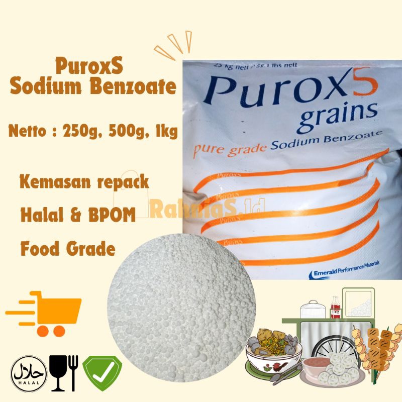Jual PuroxS grains/Sodium Benzoate/250g | Shopee Indonesia