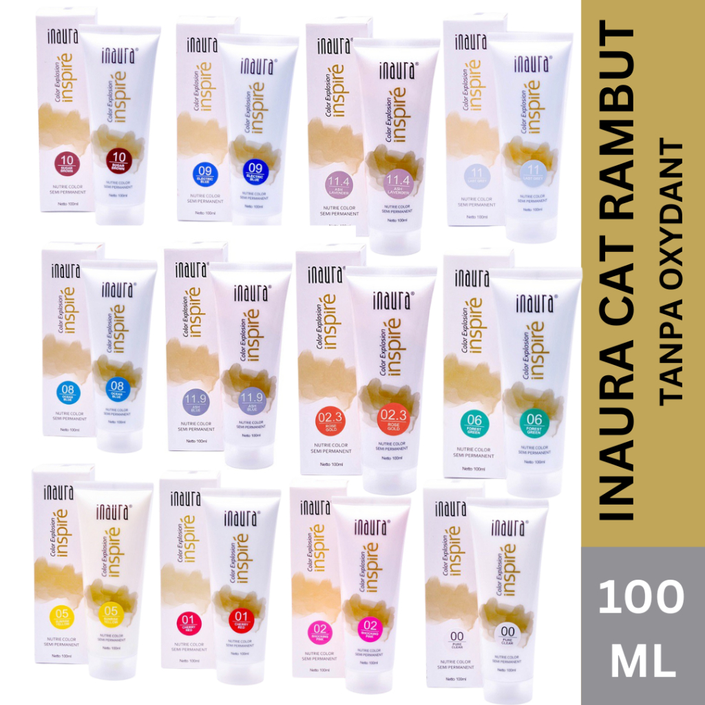 Jual INAURA COLOR EXPLOSION INSPIRE NUTRIE COLOR SEMI PERMANENT 100ML ...