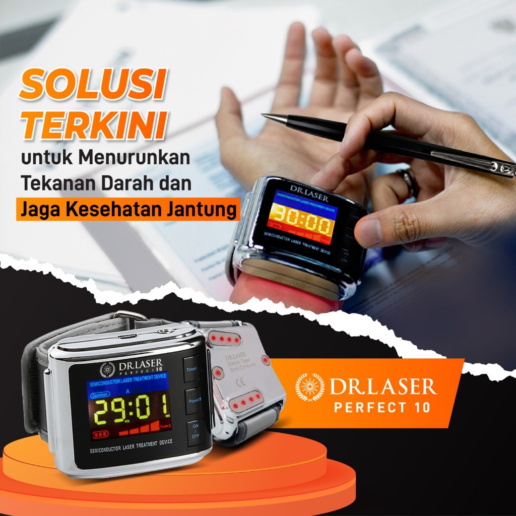 Jual DR LASER PERFECT 10 Jam Tangan Terapi Kesehatan Jantung ,Hipertensi Stroke Tangan Dan Kaki ...