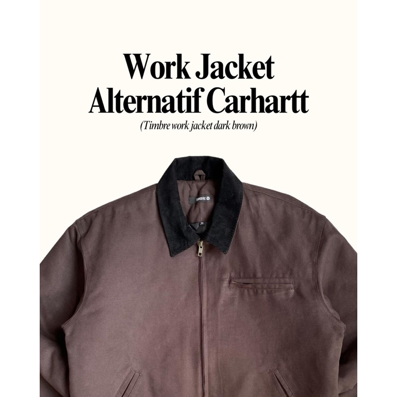 Jual work jacket timbre dark brown / carhartt detroit | Shopee Indonesia