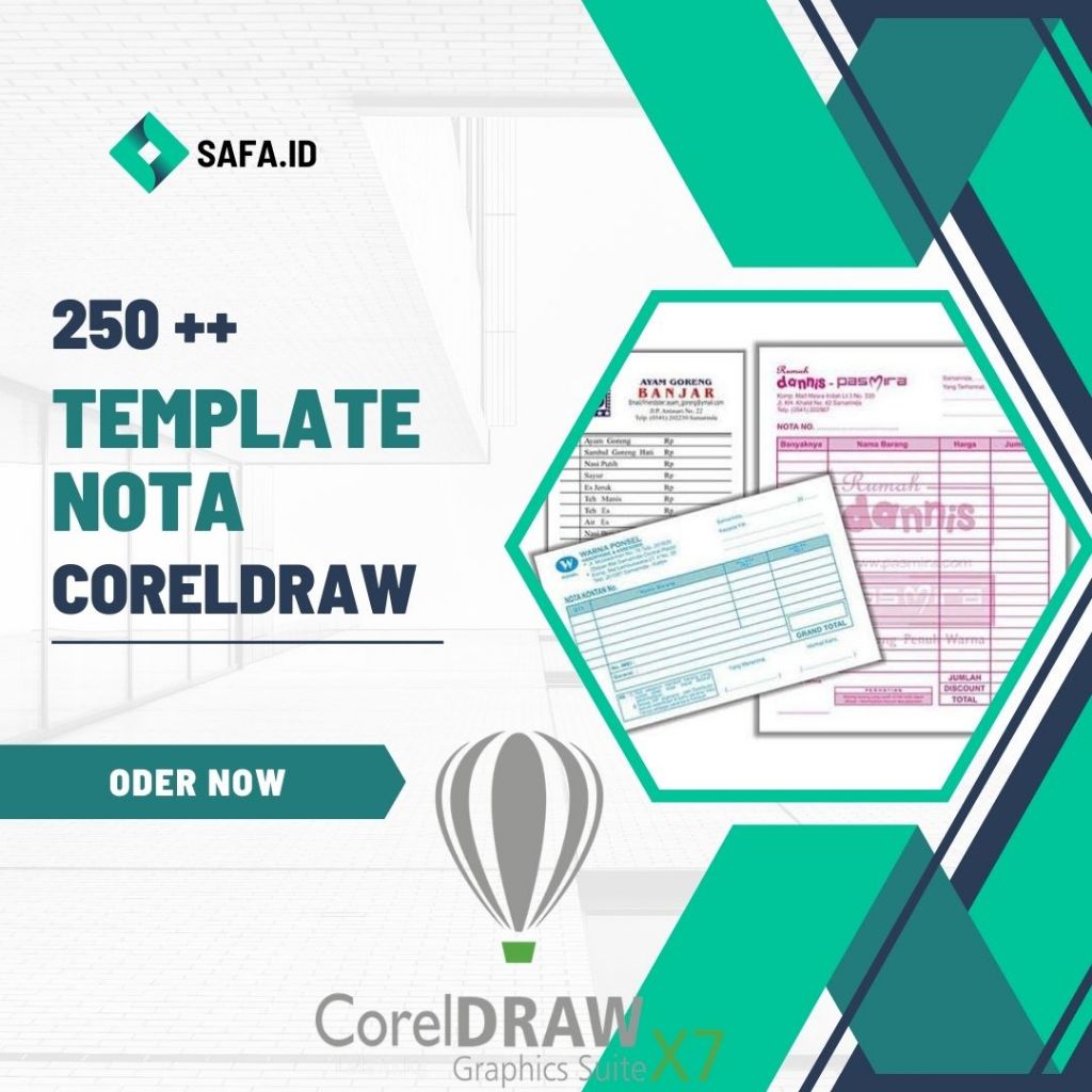 Jual Template Nota CDR / Template Nota Coreldraw / Template Nota siap ...