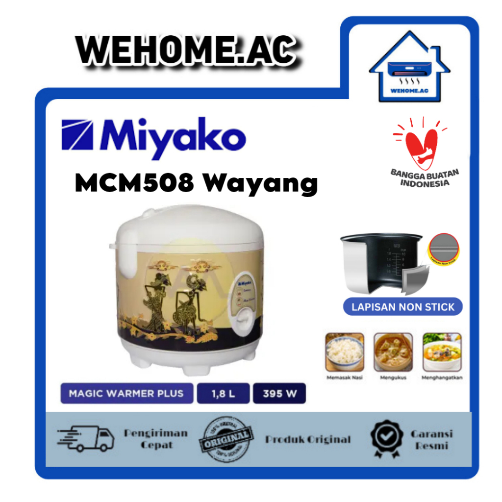 Jual Rice Cooker Miyako MCM508 Wayang Magic Com Miyako 1,8 Liter ...