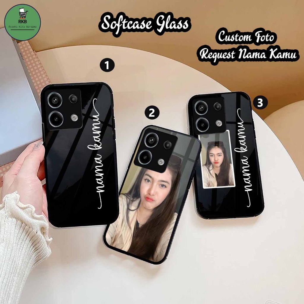 Jual Softcase Kilau Kaca Custom Foto Request Nama Case Custom Nama All ...
