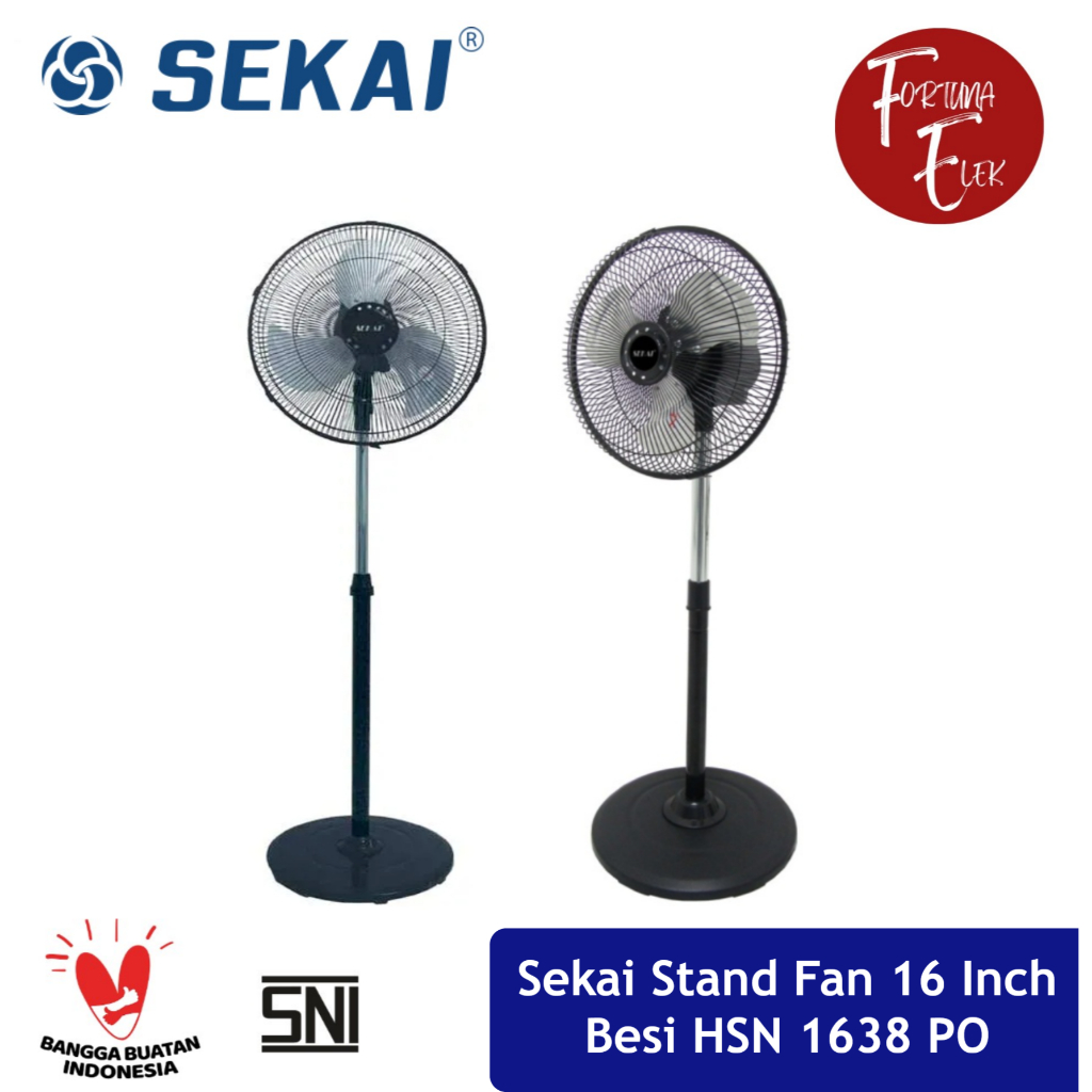 Jual SEKAI Tornado Stand Fan 16 Inch HSN 1638 PO Baling Besi Desain ...