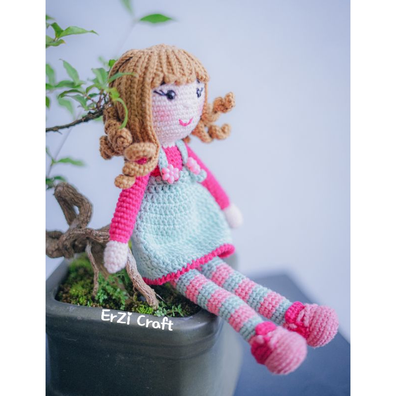 Jual Crochet beauty girl doll amigurumi Boneka rajut cantik handmade ...