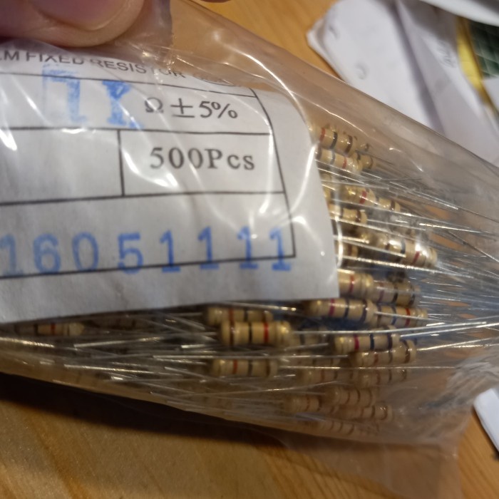 Jual Resistor 1K Ohm KR04107 +/-5% 0.5 Watt 1 Pcs | Shopee Indonesia