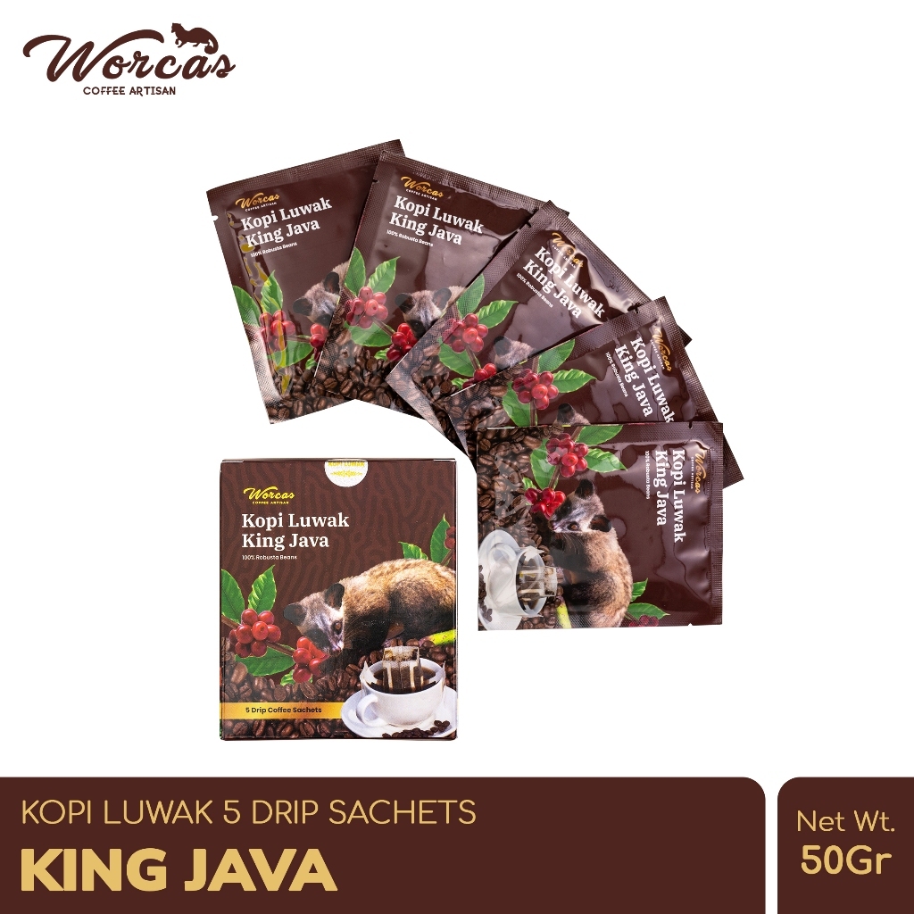 Jual WORCAS Kopi Luwak King Java Drip Filter 50gr | Shopee Indonesia
