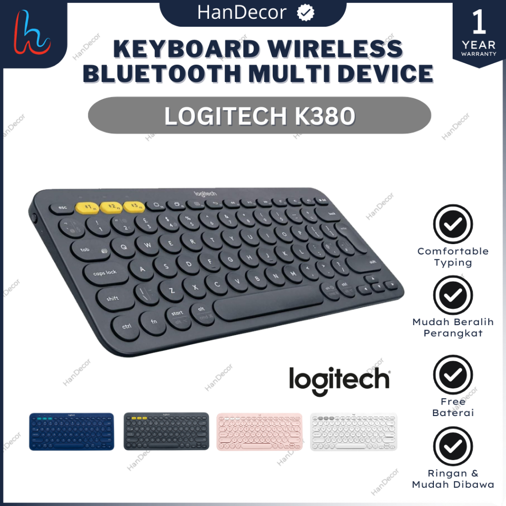 Jual Logitech K380 Keyboard Wireless Bluetooth Komputer | Keyboard K380 ...