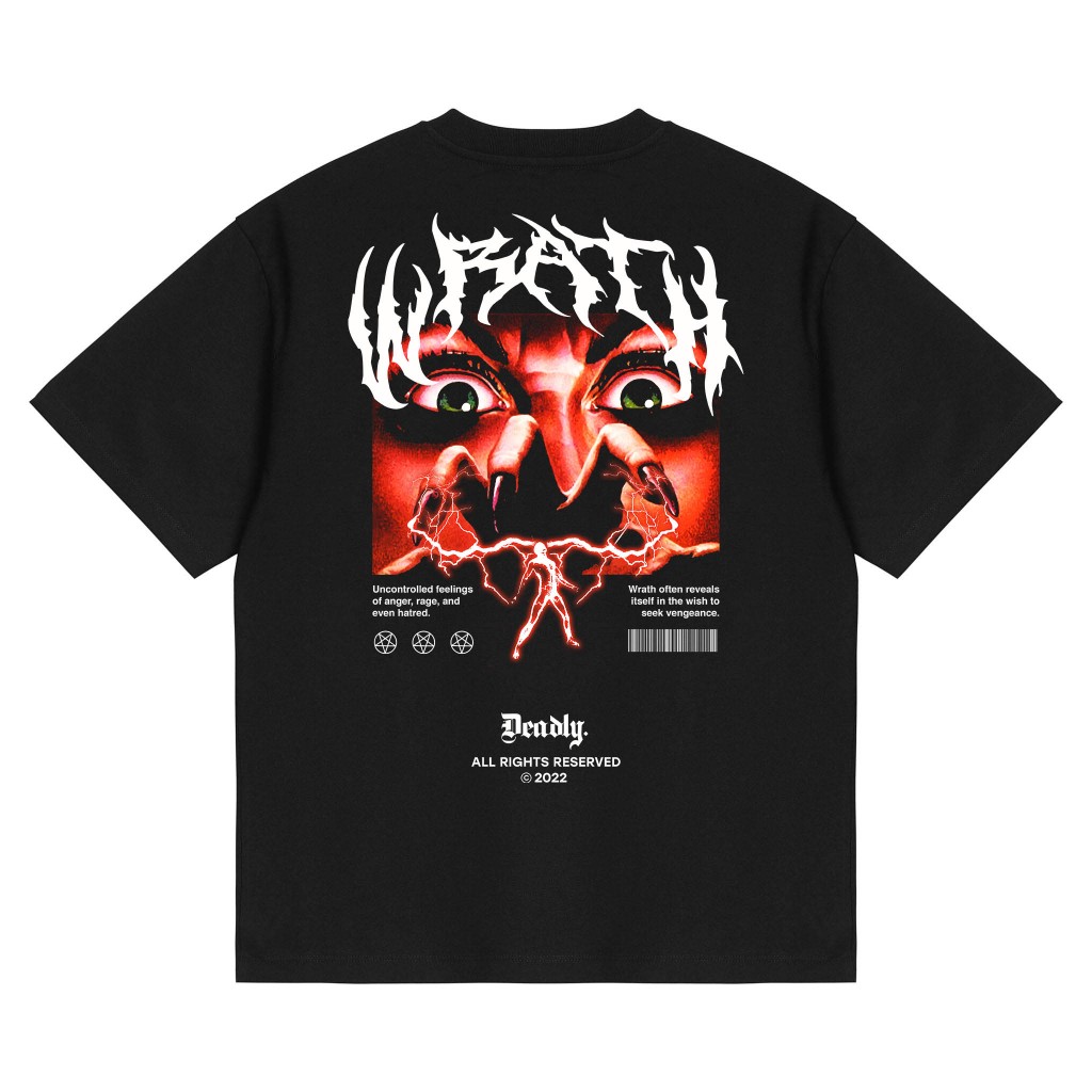 Jual Tshirt Oversize - Wrath - Black | Deadly | Shopee Indonesia