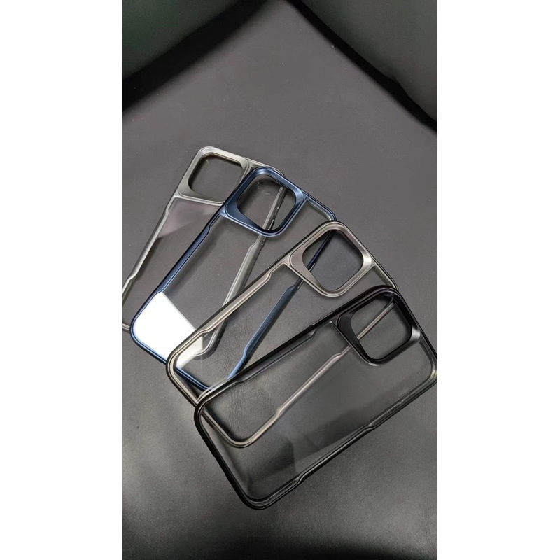 Jual Exclusive Premium Clear Case with Metal Side and NFC Reader ...