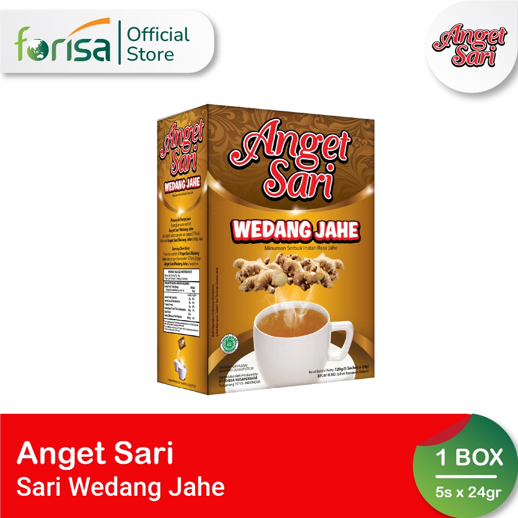 Jual Anget Sari Wedang Jahe Minuman Rempah Serbuk 24 gr 5 Pcs | Shopee ...