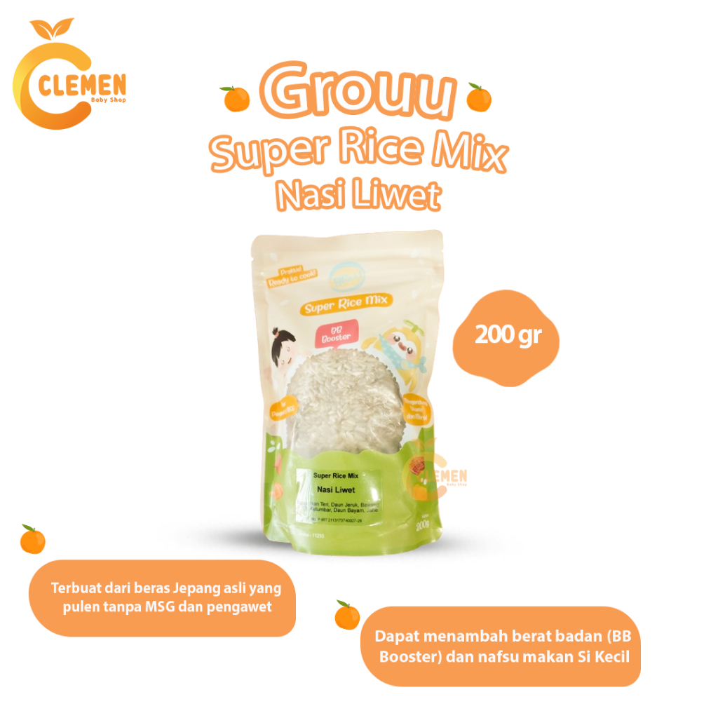 Jual Grouu - Super Rice Mix / Beras MPASI / BB Booster - 200gr | Shopee ...