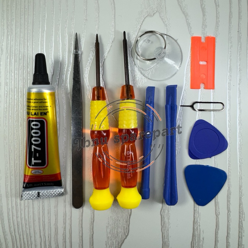Jual OBENG SET HANDPHONE 10 IN 1 + LEM T7000 / B7000 15ml ALAT PASANG LCD TOUCHSCREEN | Shopee ...