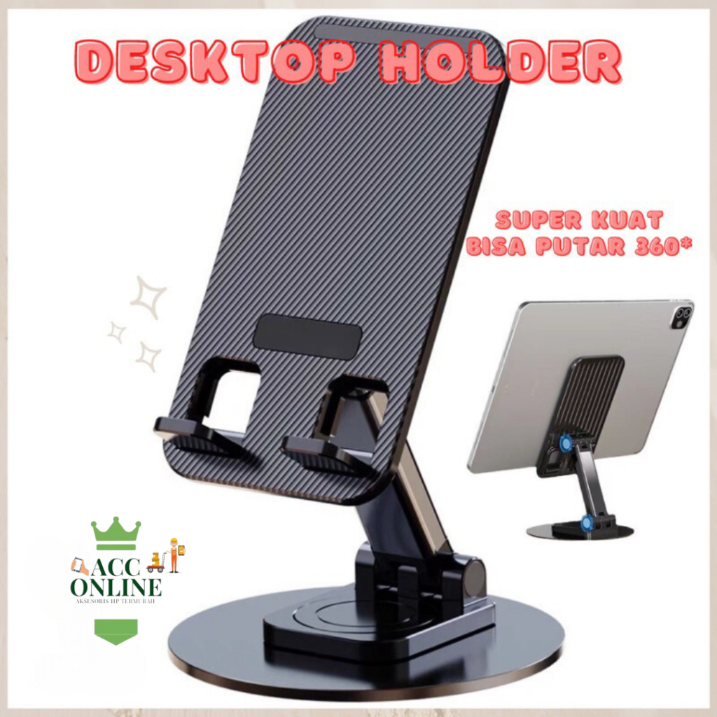 Jual HOLDER HP BESI / DESKTOP PHONE HOLDER TAB BISA PUTAR DAN LIPAT X60 ...