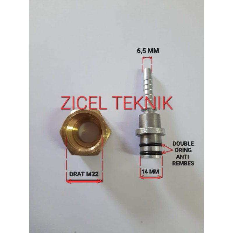 Jual Custom fitting DOUBLE ORING selang jet cleaner / pressure washer ...