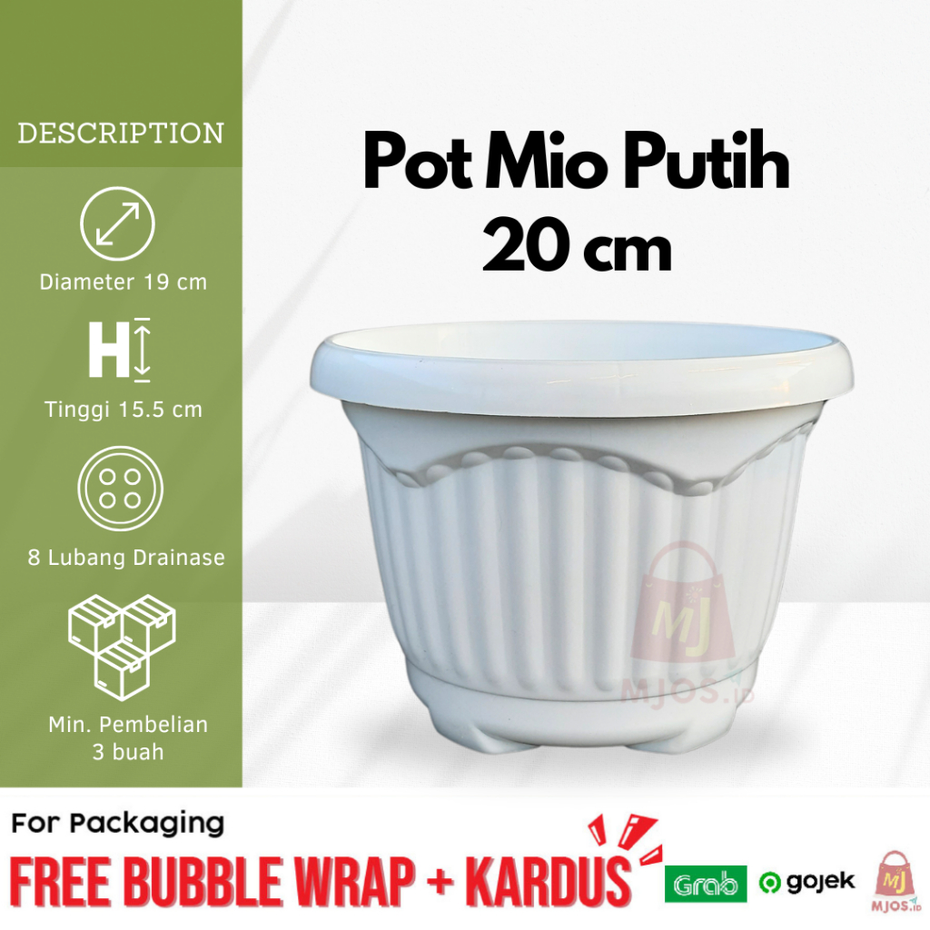 Jual Pot bunga tanaman hias plastik mini Estetik Motif Garis warna ...