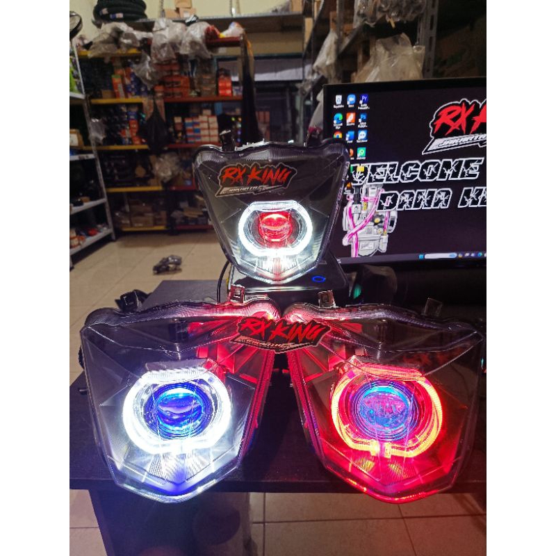 Jual reflektor lampu depan beat esp eco street 2017-2019 modif mini ...