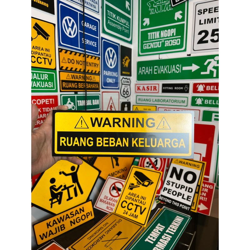 Jual SIGN CUSTOM UNIK 10x30cm | ARAH PETUNJUK RAMBU | Shopee Indonesia