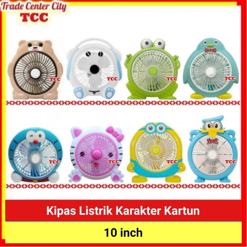 Jual Kipas Angin Listrik Model Kipas Meja 10 inch Karakter Kartun ...