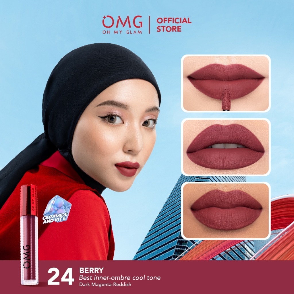 Jual OMG OH MY GLAM Matte Kiss Lip Cream 3.5g | Socialite Edition ...