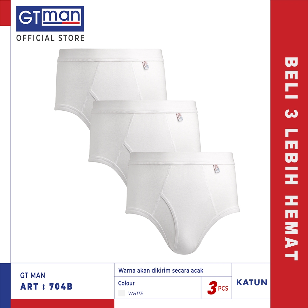 Jual GT MAN - MINI KATUN - PUTIH - 704B-B3 - 3 PCS - CELANA DALAM PRIA ...