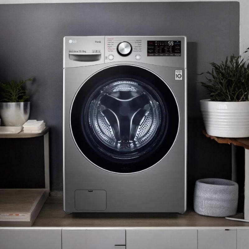 Jual Mesin Cuci LG F2515RTGV / Mesin Cuci LG Front Loading 15Kg Dryer 8Kg | Shopee Indonesia