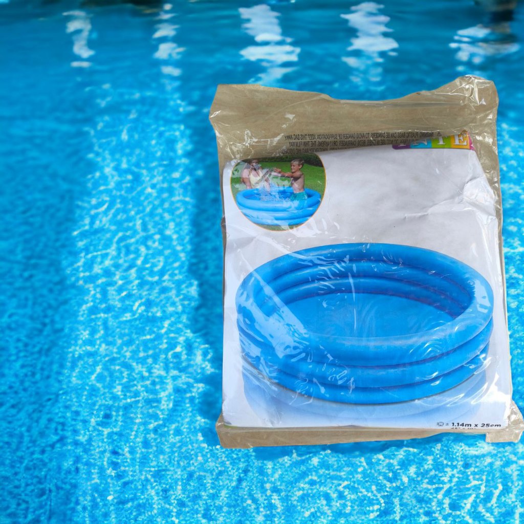 Jual INTEX 59416 Kolam Renang Anak 3 Ring 114 x 25 cm Crystal Blue Pool ...