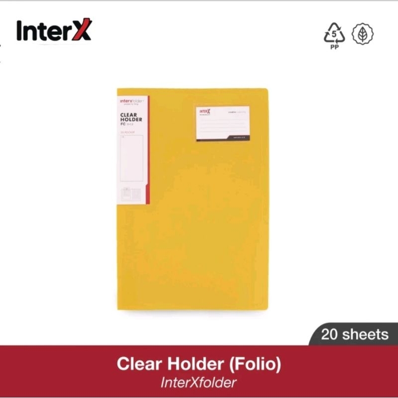 Jual Map Clear Holder 20 Lembar Folio Inter X Folder | Shopee Indonesia