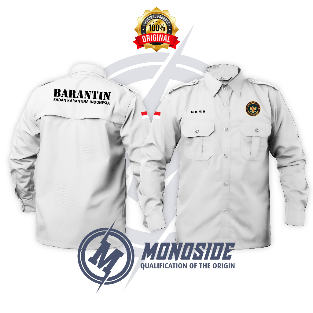 Jual KEMEJA PDL PDH Lengan Panjang BARANTIN BADAN KARANTINA INDONESIA Desain Full Bordir ...
