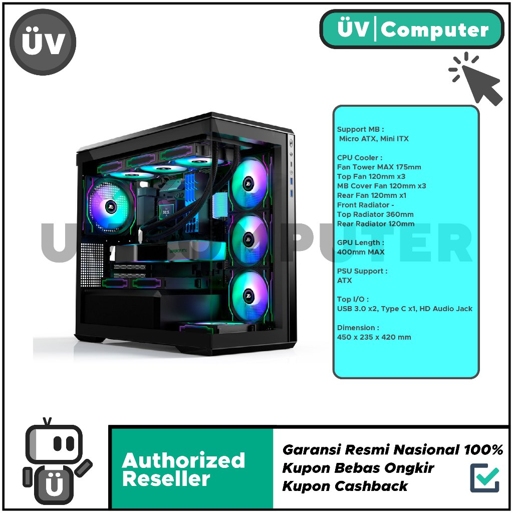Jual Casing PC Komputer EINAREX RAGNAROK | Mid Tower | Micro M-ATX Case ...