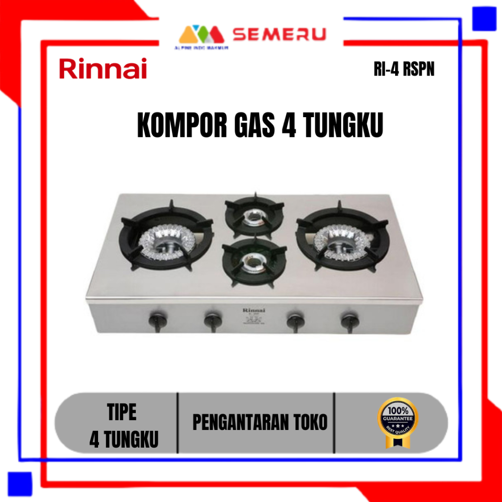Jual RINNAI KOMPOR GAS 4 TUNGKU RI-4 RSPN DAN KOMPOR GAS 2 TUNGKU RI-2 ...