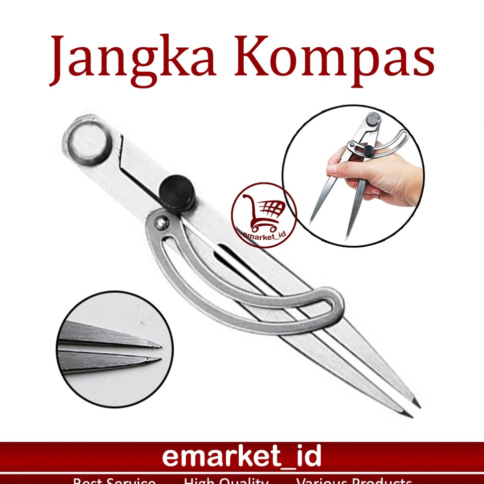 Jual KODE U3L6 Jangka Kompas Penanda Spacing Compass Adjustable Scribe ...