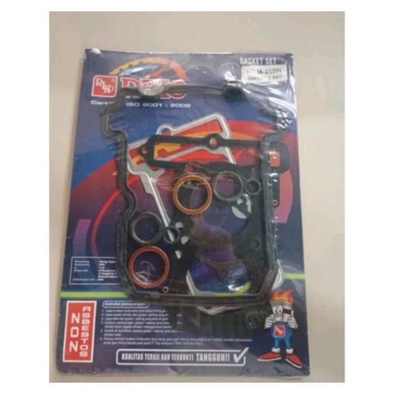 Jual PAKING TOPSET NINJA 250 /GASKET TOP SET+KARET HEAD BORING KAWASAKI NINJA 250 FI INJEKSI ...