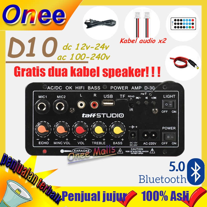 Jual 【Ready-stock-cod】 D10 Amplifier stereo Amplifier board audio 12v Bluetooth amplifier board ...