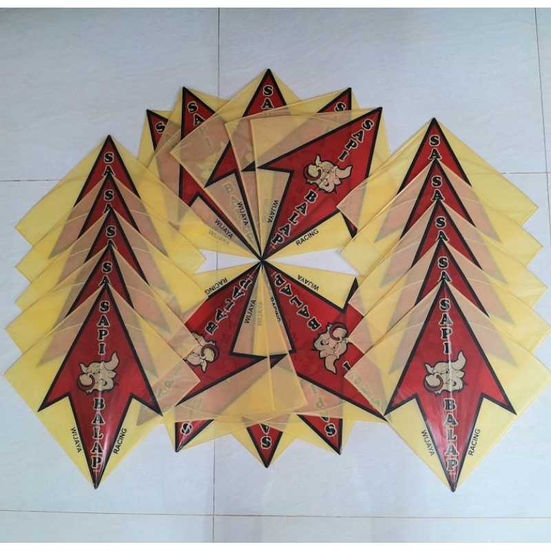 Jual Layangan Sukhoi sapi balap by Oonk kertas kuning 50 pcs | Shopee ...