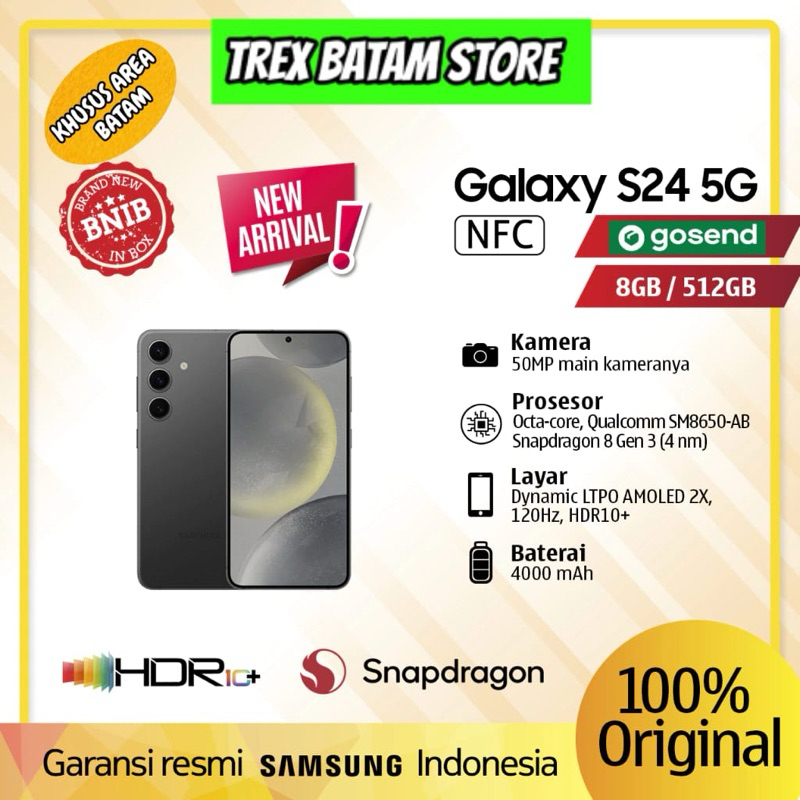 Jual SAMSUNG GALAXY S24 5G 2024 8/512 GARANSI RESMI [ BATAM ] | Shopee ...