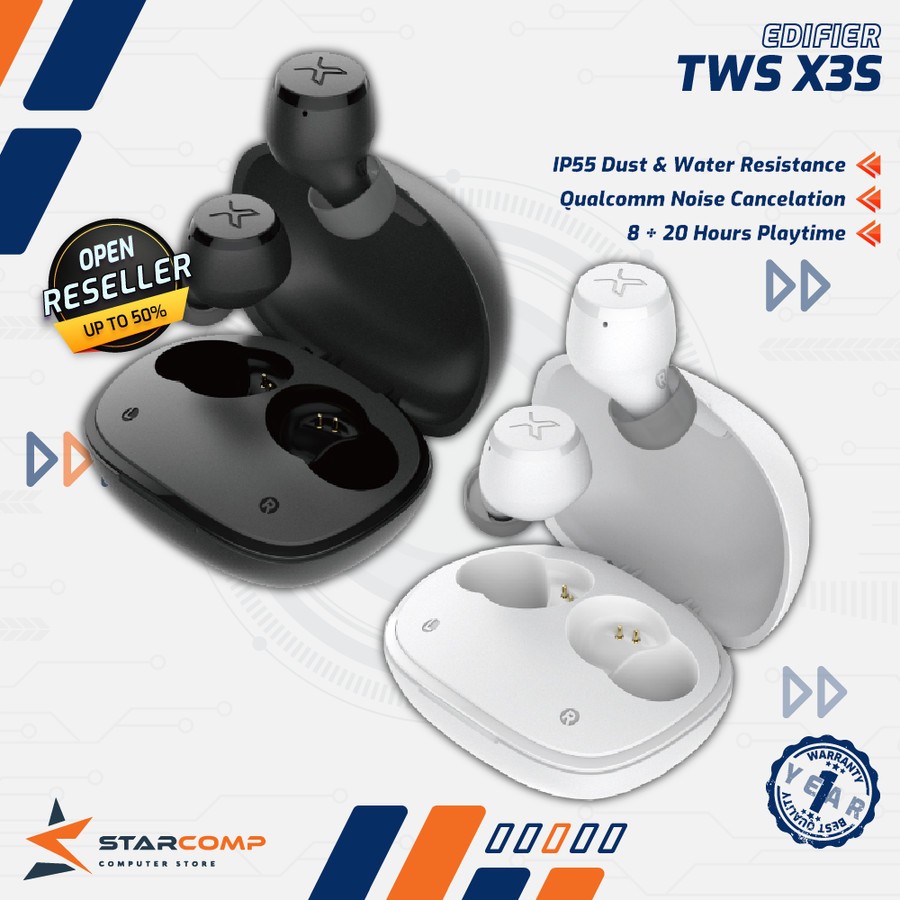 Jual EDIFIER TWS X3s True Wireless Stereo Earbuds | Shopee Indonesia