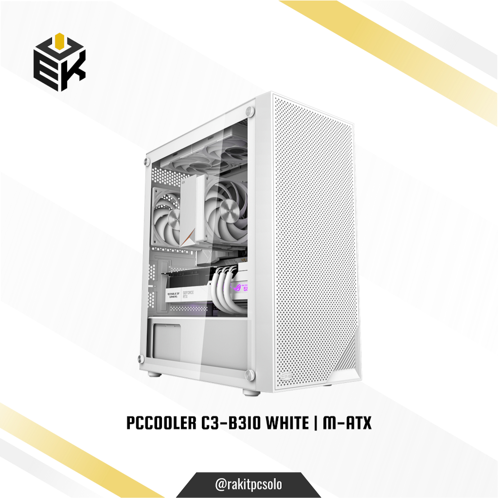 Jual PCCOOLER C3-B310 White Casing PC Putih M-ATX Gaming Case | Shopee ...